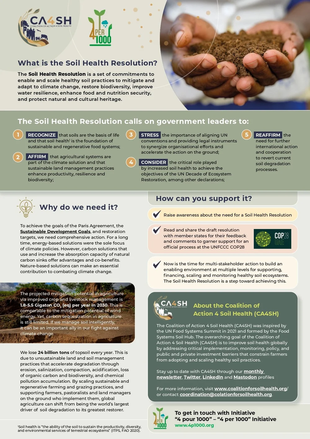 The Soil Health Resolution flyer — Coalition of Action for Soil Health