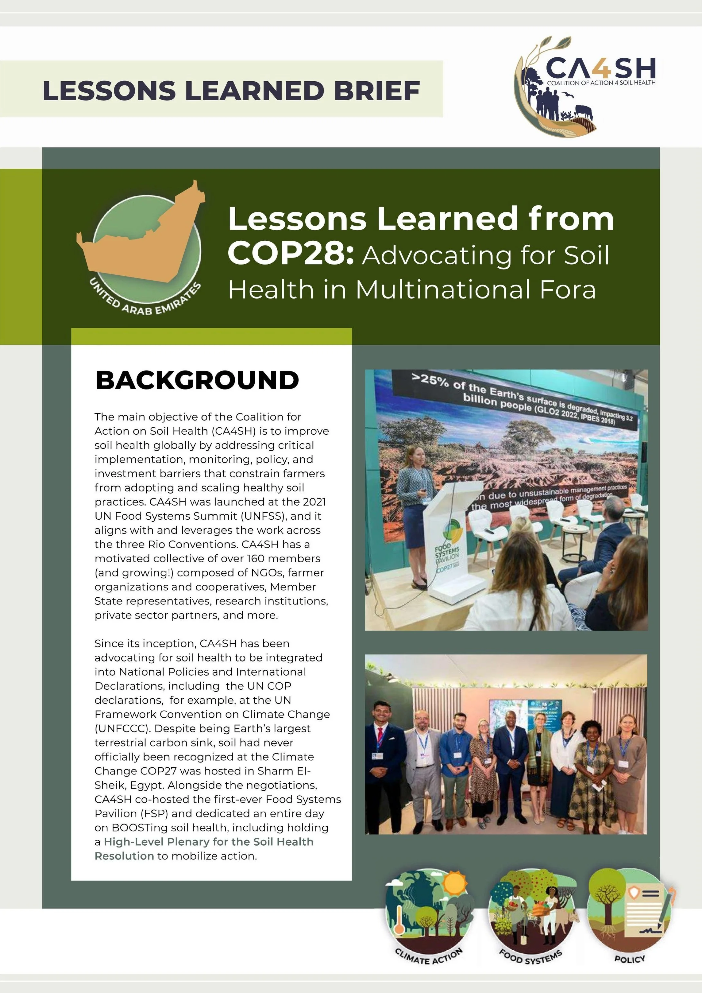 Lessons Learned from COP28: Advocating for Soil Health in Multinational ...