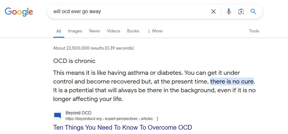 Will OCD ever go away? — i am becca