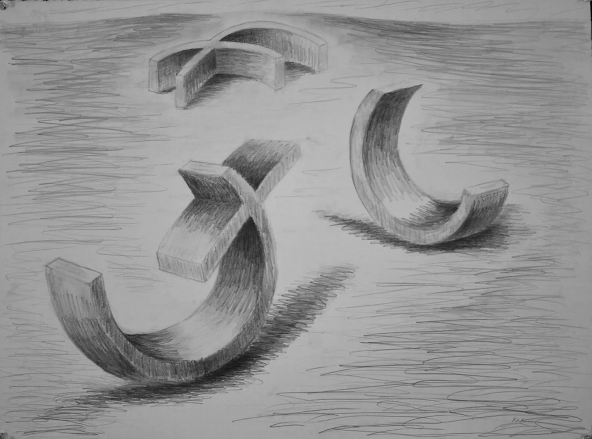 Rune Series Graphite Drawings — Kenneth Wenzel