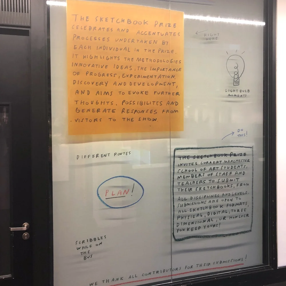 Sketchbook Prize Window Vinyl | Manchester School of Art + Cass Art ...