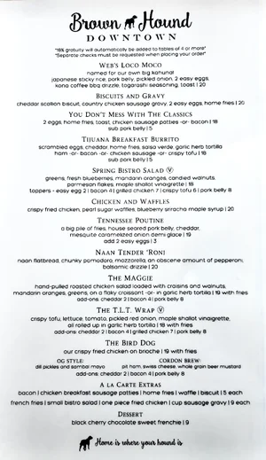 Food Menu — Brown Hound Downtown