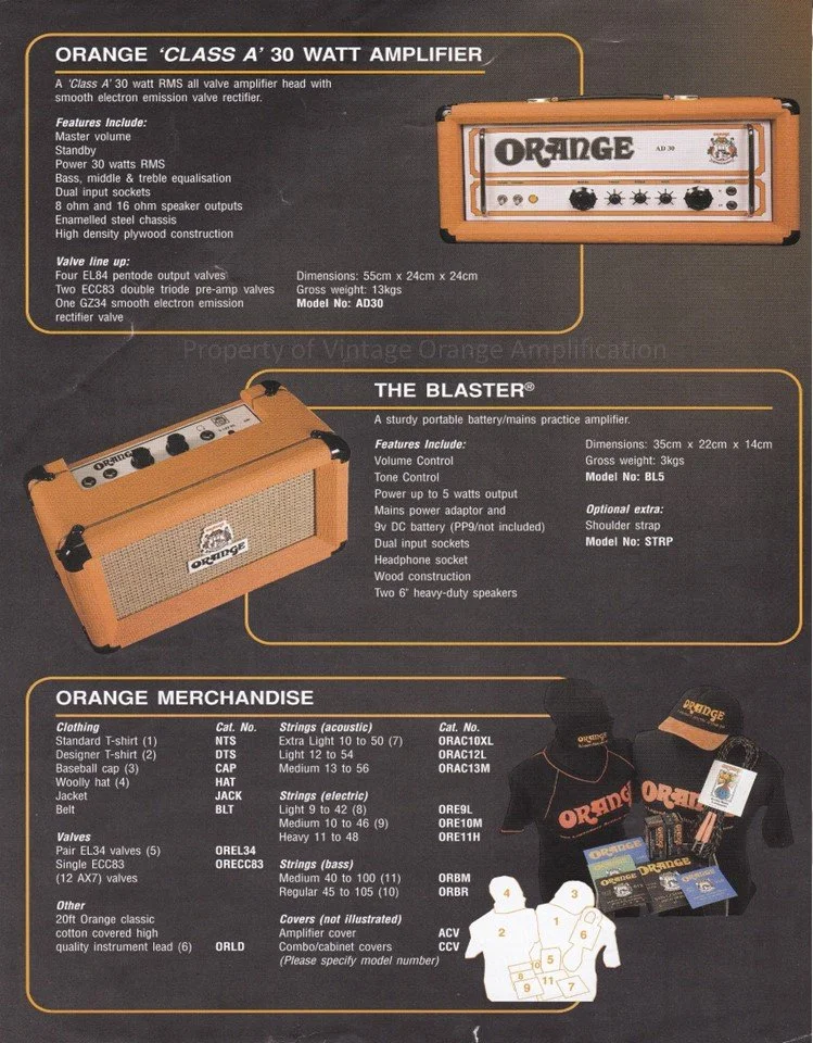 90's Reissues | OTR | AD Series — Vintage Orange Amplification