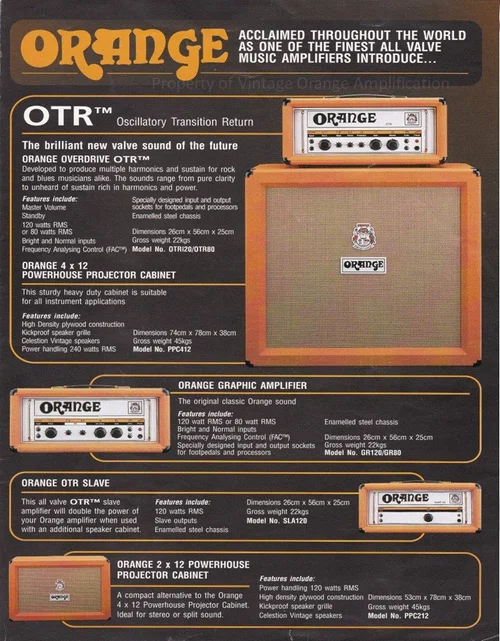 90's Reissues | OTR | AD Series — Vintage Orange Amplification
