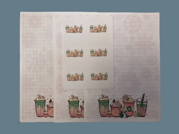 Christmas Hot Chocolate Stationery, letter writing paper & sticker set ...