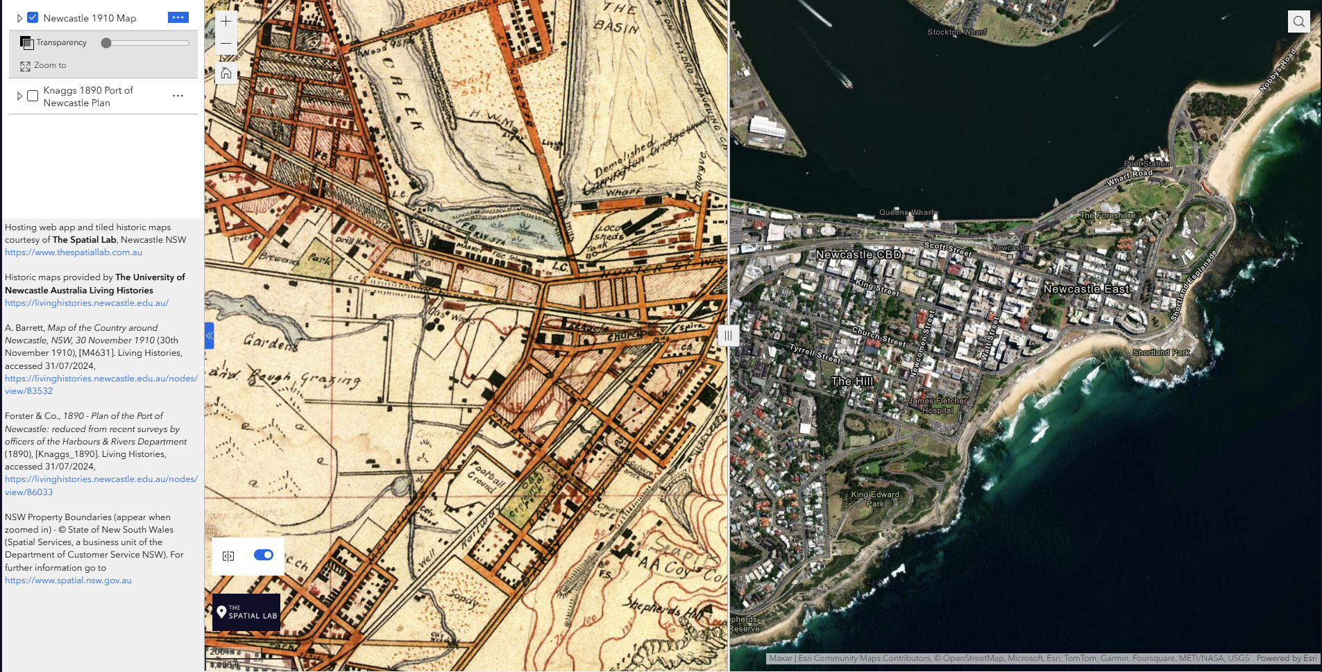 Newcastle Historic Maps App — The Spatial Lab