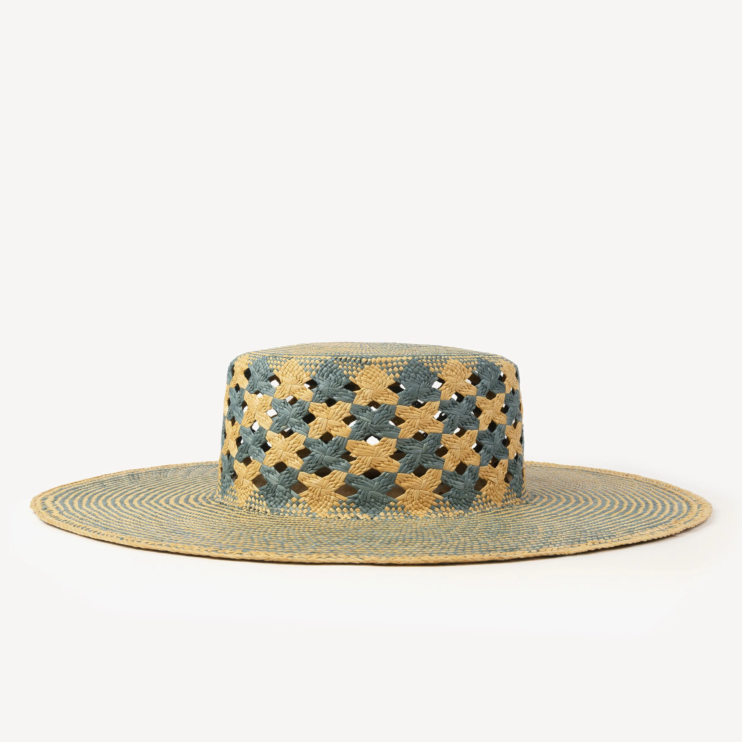 Noche - Boater Style Black Straw Hat — Elegancia Tropical Hats