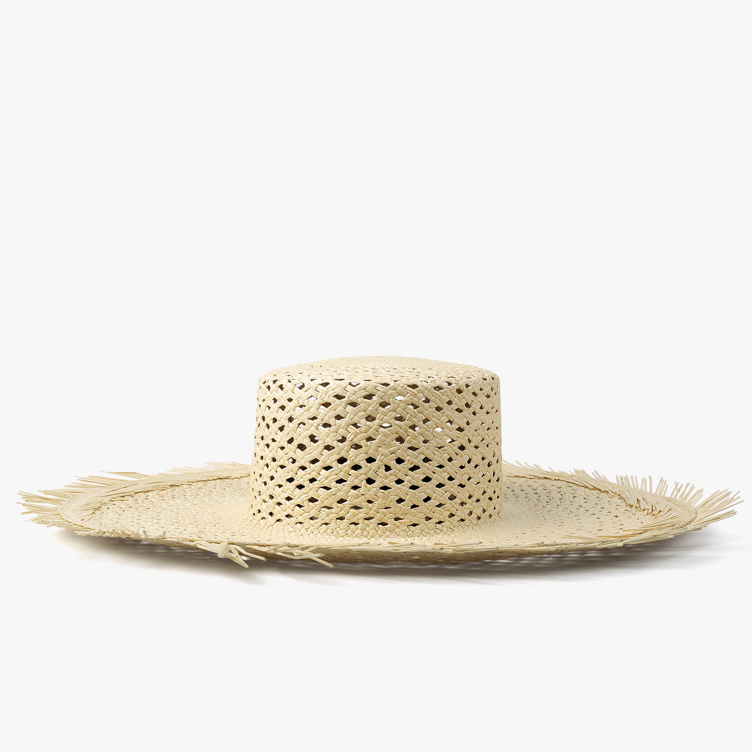 Inti - Wide Brim Designer Straw Hat — Elegancia Tropical Hats