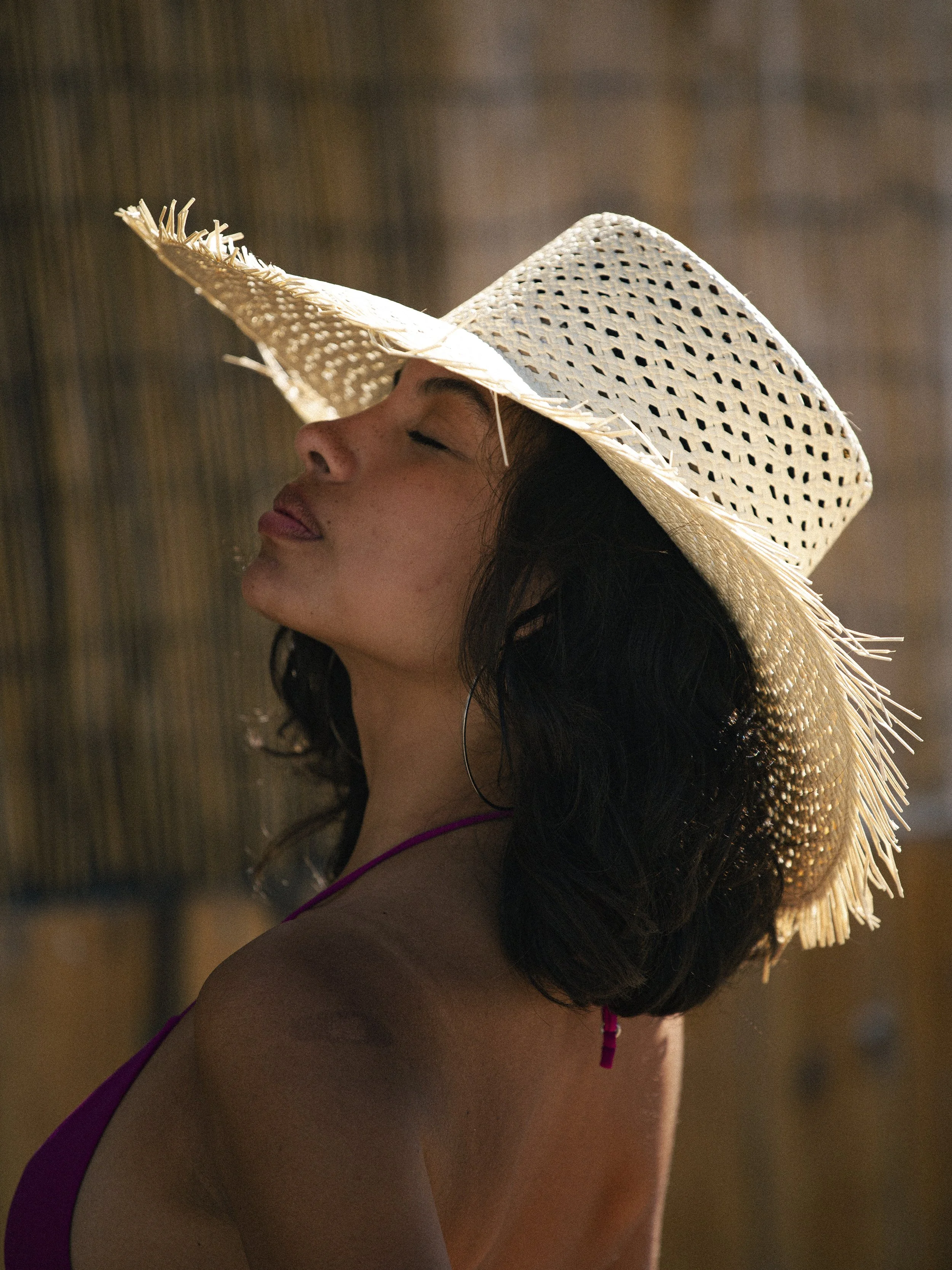 Inti - Wide Brim Designer Straw Hat — Elegancia Tropical Hats
