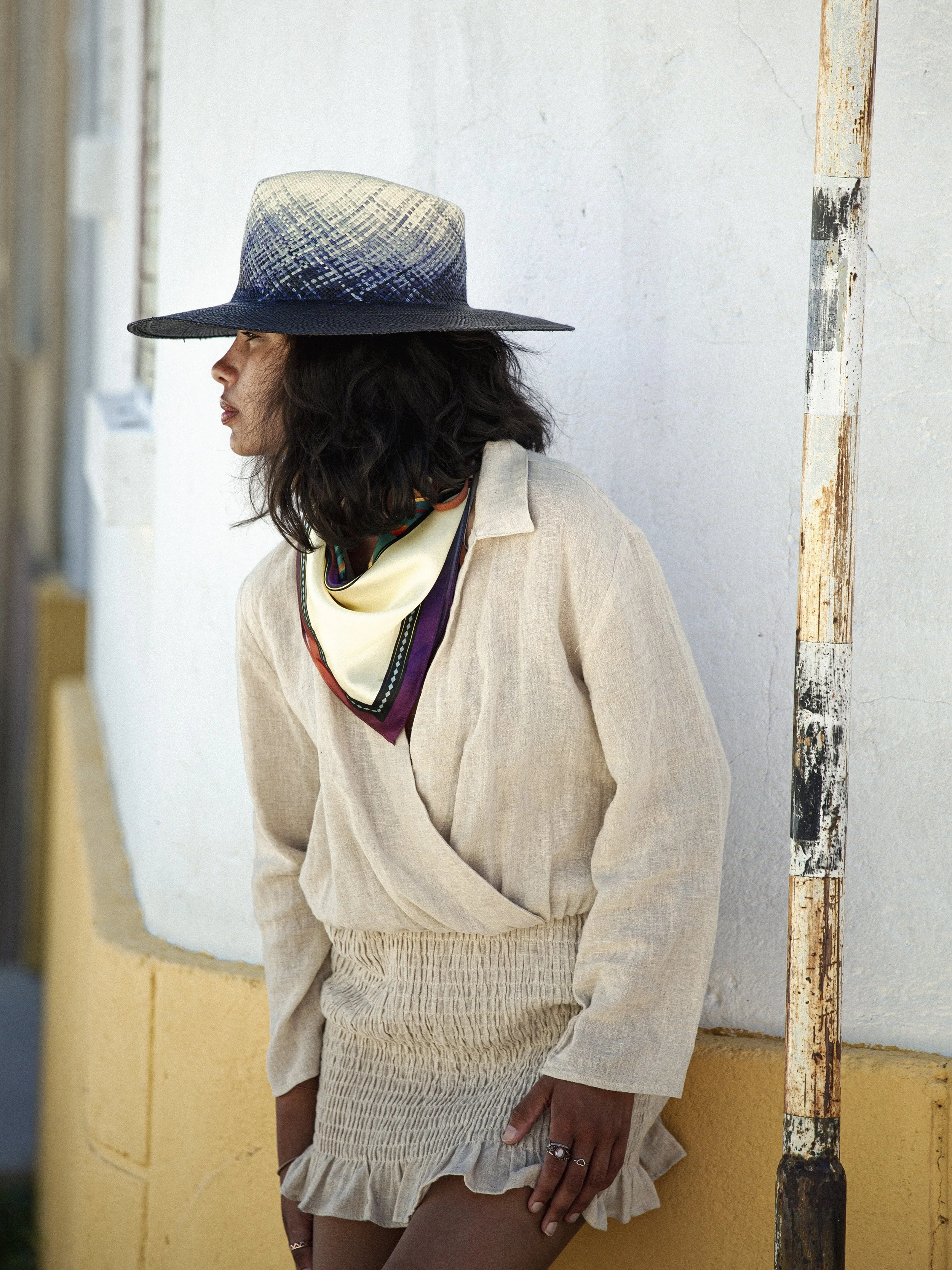 Inti - Wide Brim Designer Straw Hat — Elegancia Tropical Hats