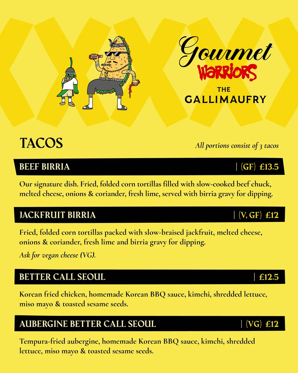 Gourmet Warriors — The Gallimaufry