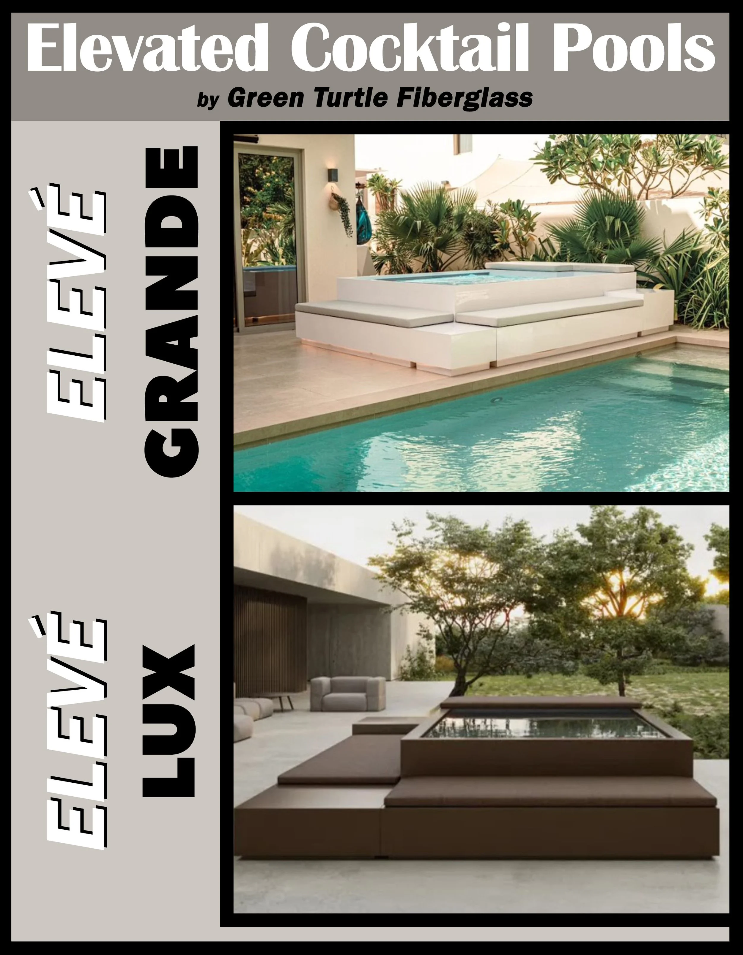 Elevated Cocktail Pools — Green Turtle Fiberglass