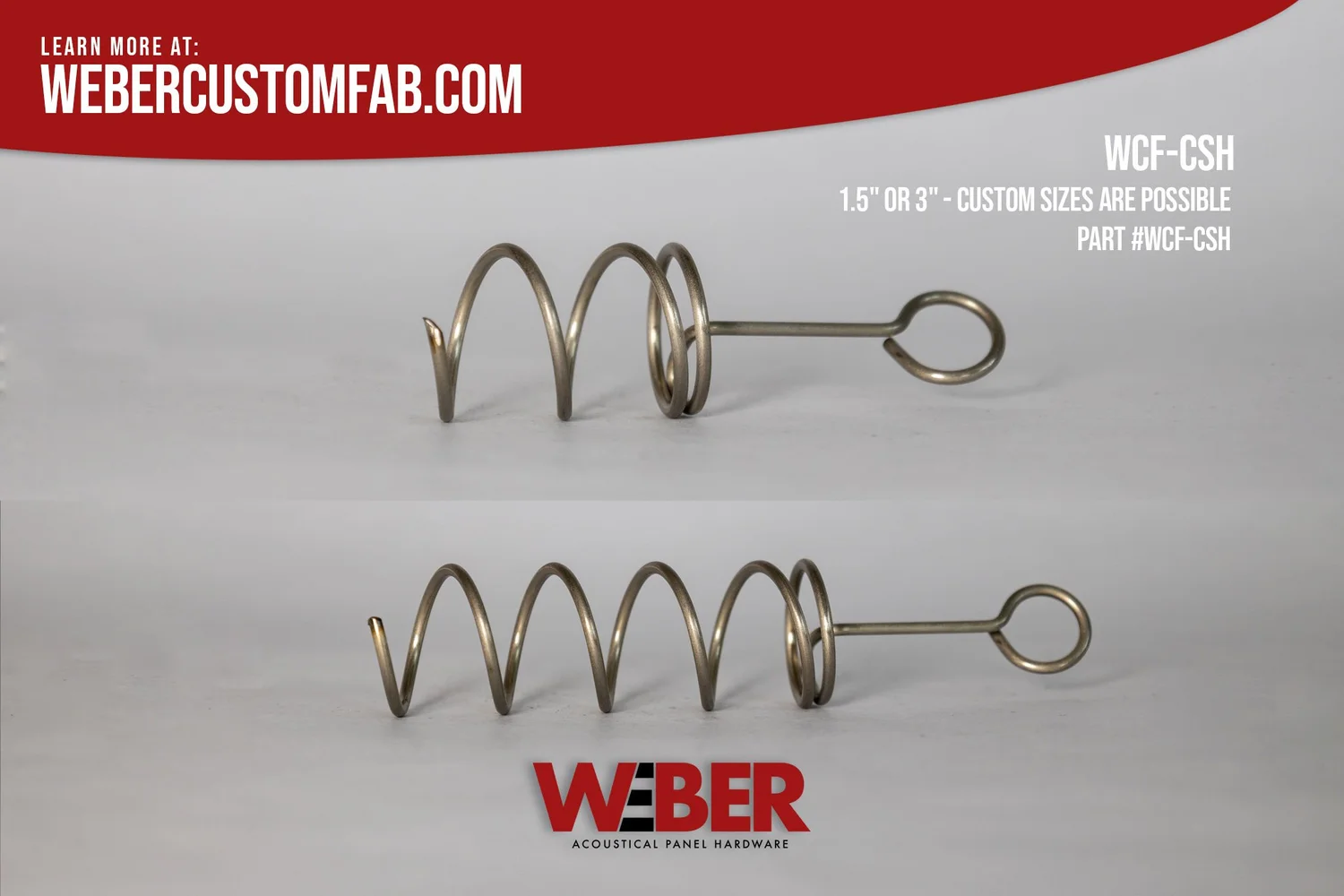 Acoustical Panel Hardware — Weber Custom Fab - Bruce, Wisconsin