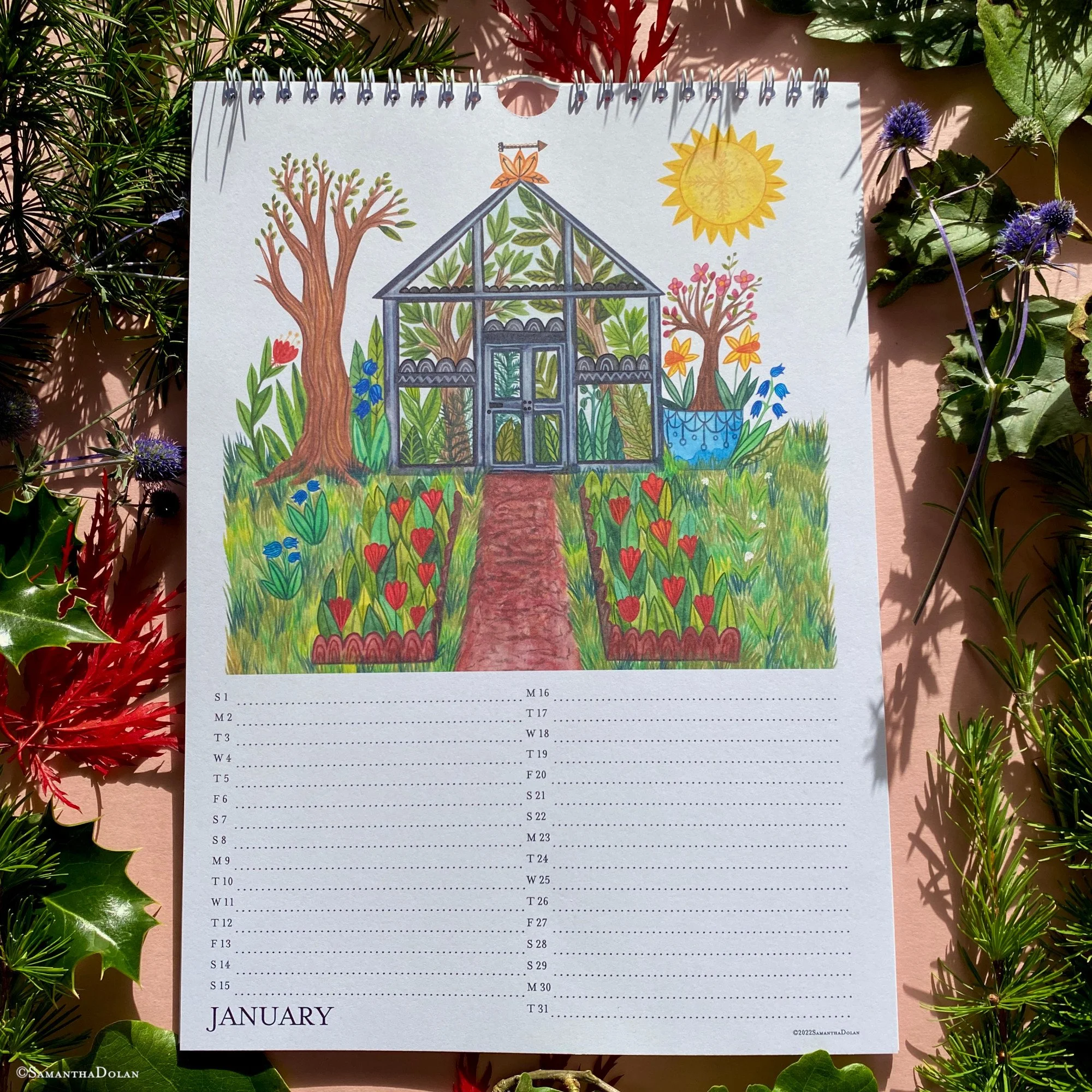 2023 ‘In The Garden’ Wall Calendar — Samantha Dolan - Art & Illustration