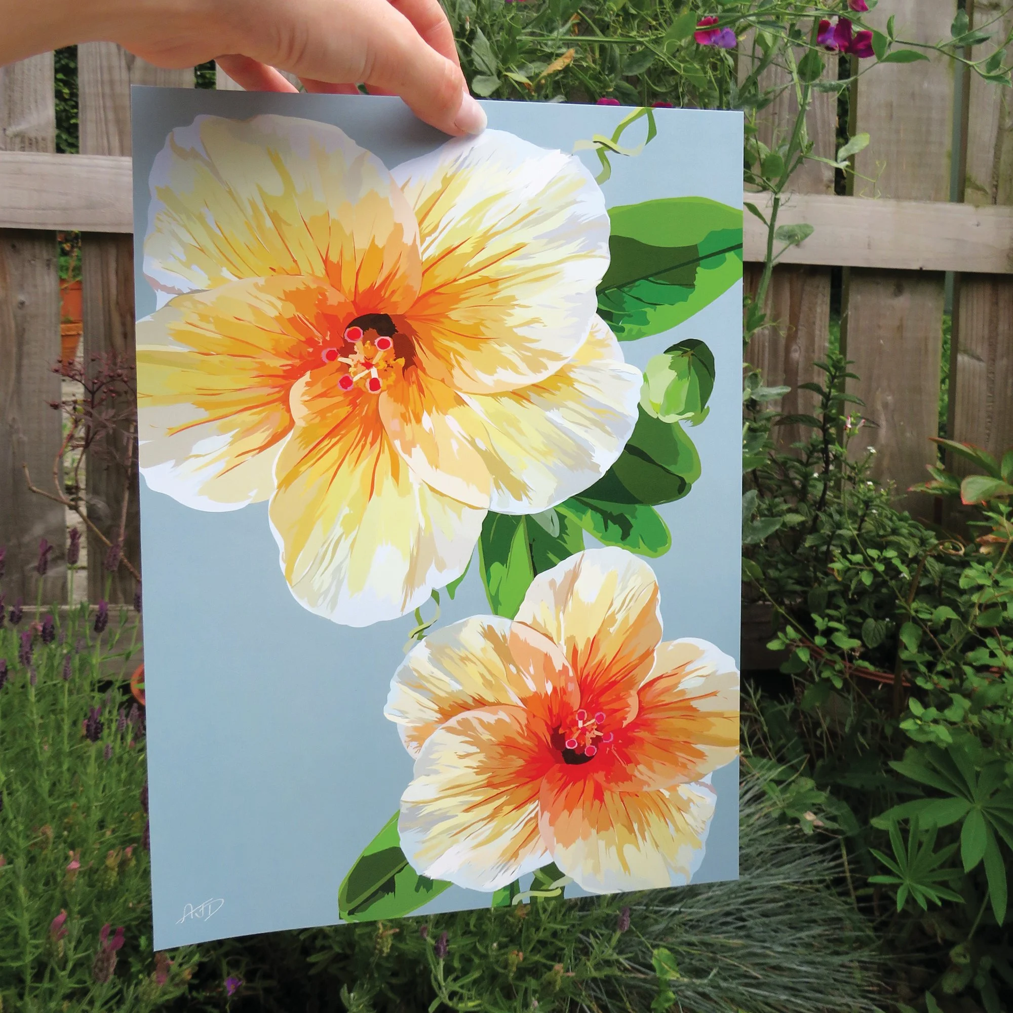 Hibiscus Hyperrealism Poster Print — Amber Jordan Design