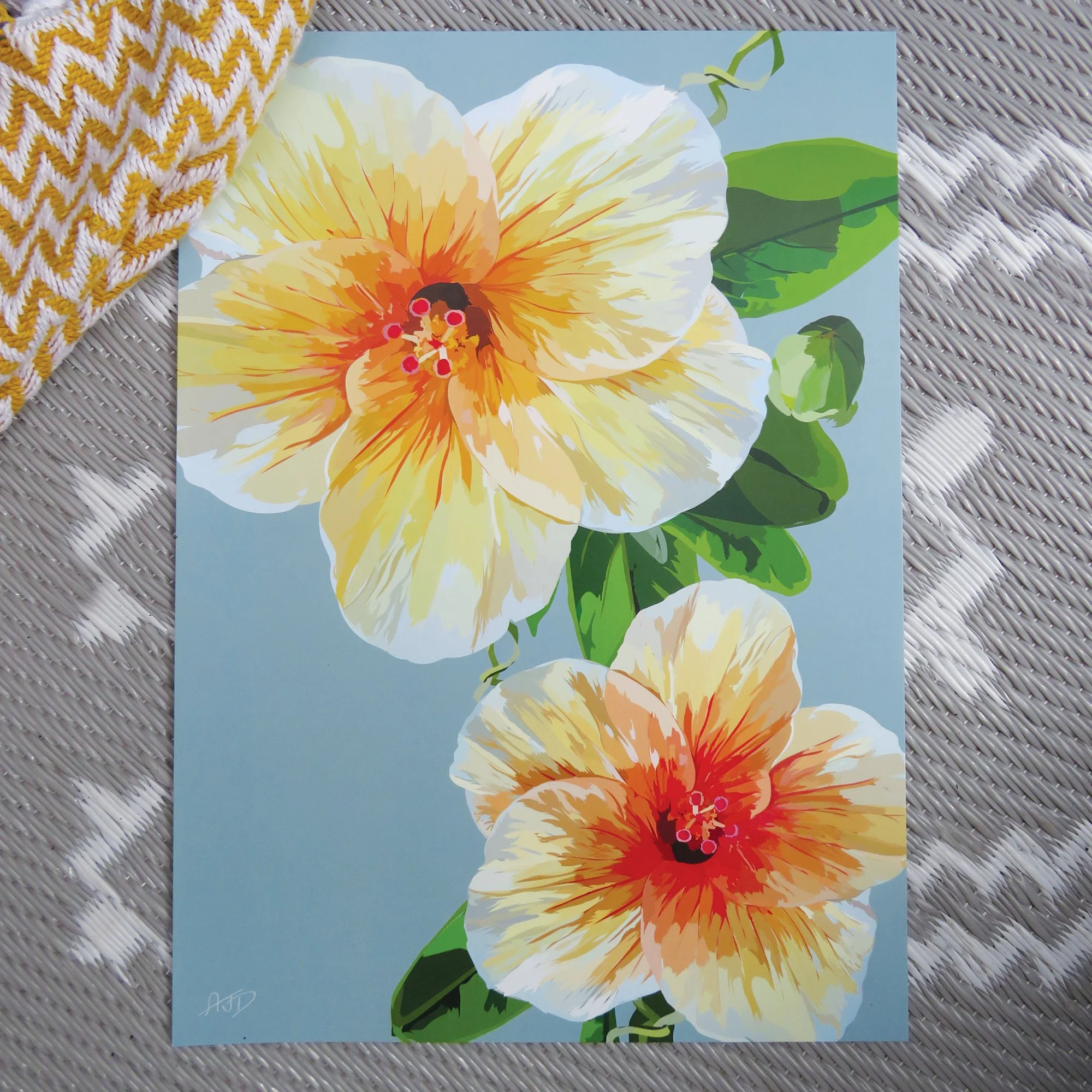 Hibiscus Hyperrealism Poster Print — Amber Jordan Design