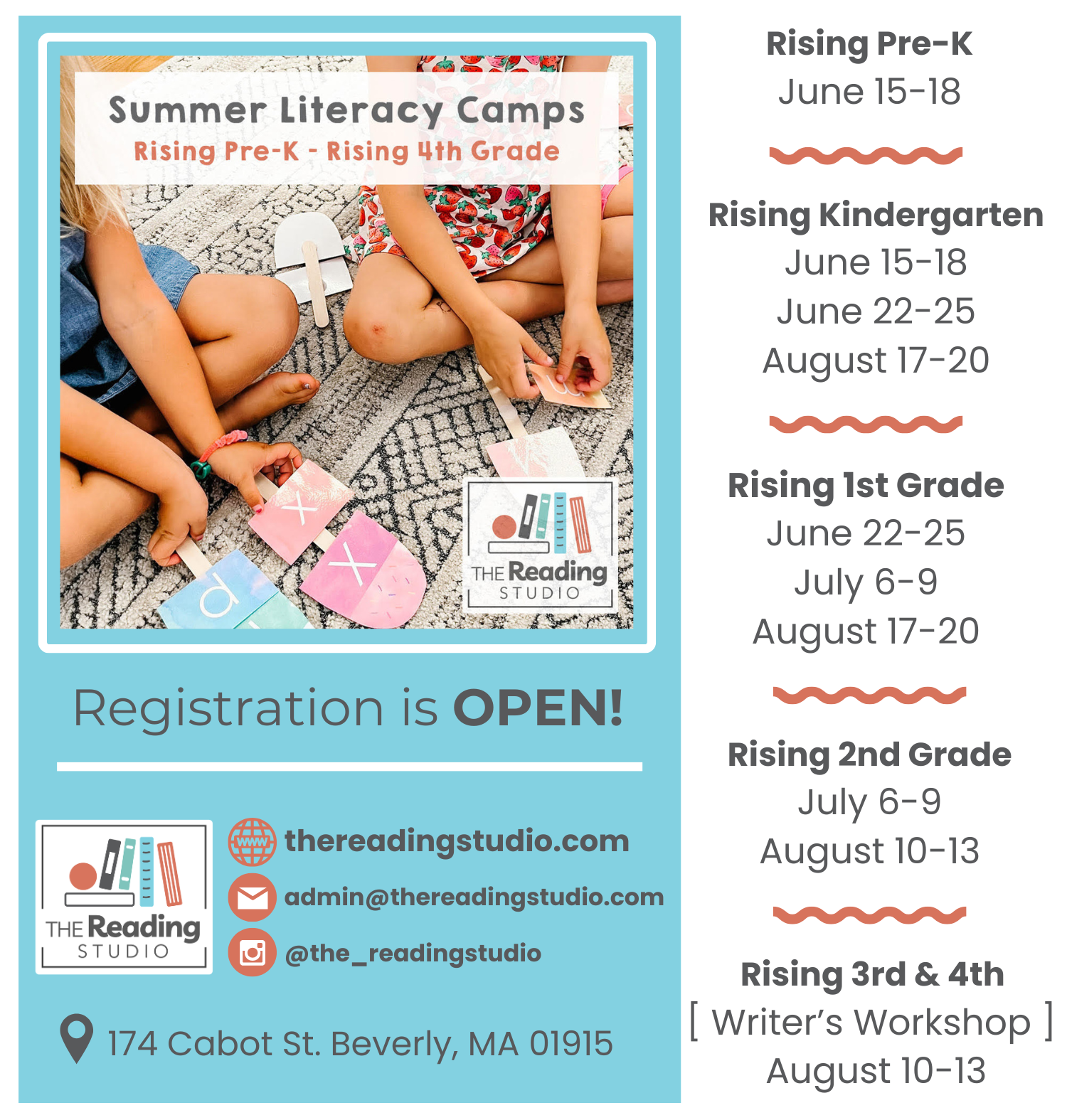 Summer Literacy Camps — The Reading Studio