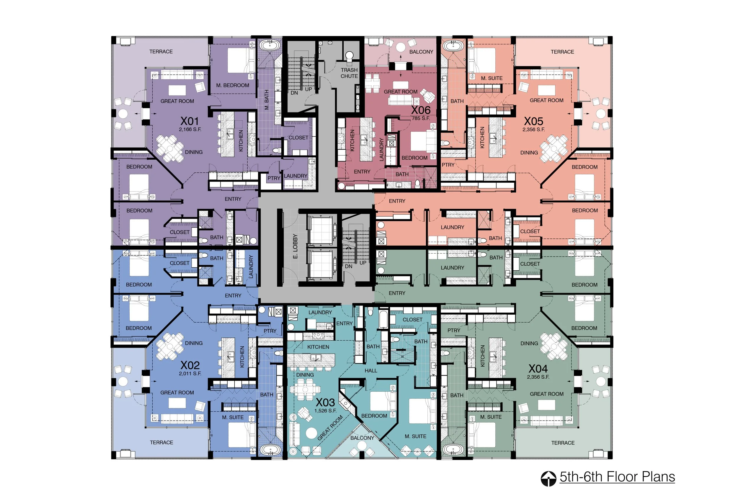 Mid Rise Floor Plans — The Thomas George
