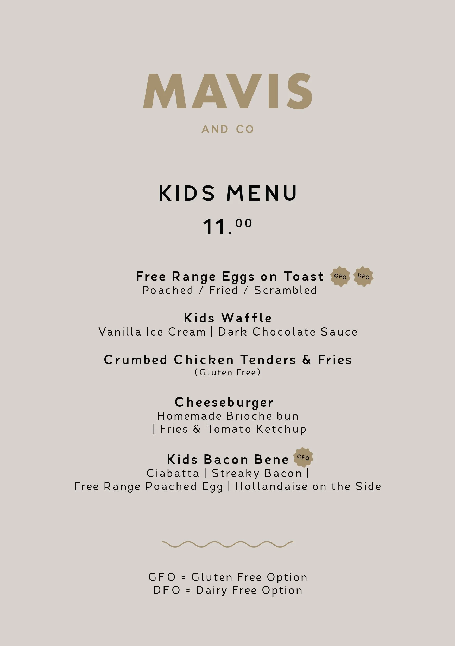 Rototuna Menu — MAVIS & Co