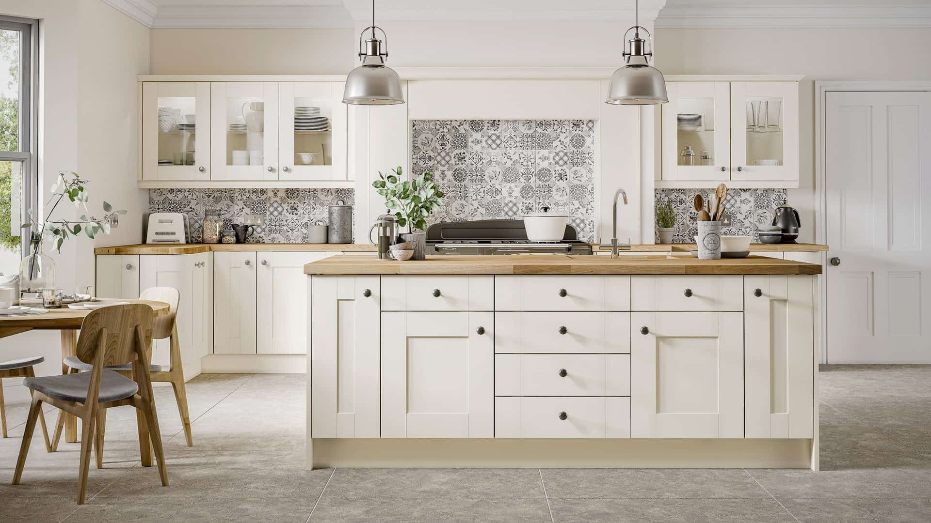 Traditional Off White Kitchens