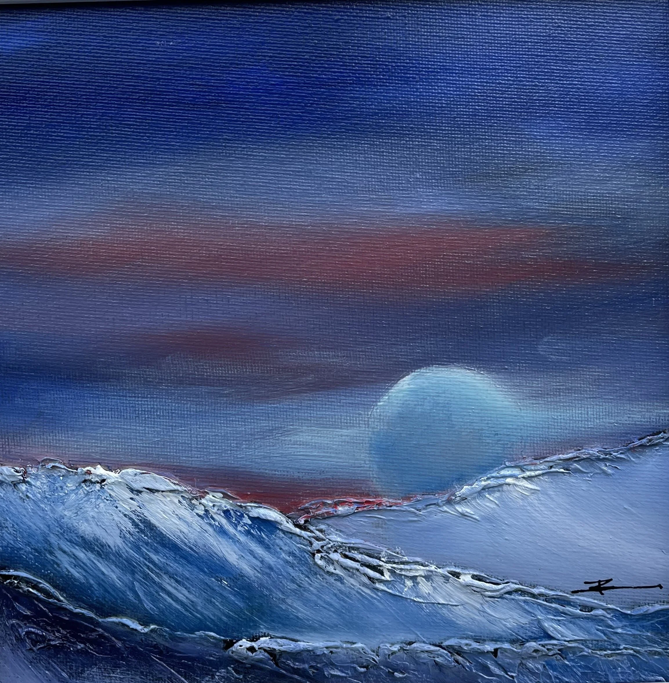 Blue Moon Rising - Bruce Graham - (small artwork) — 100 artists