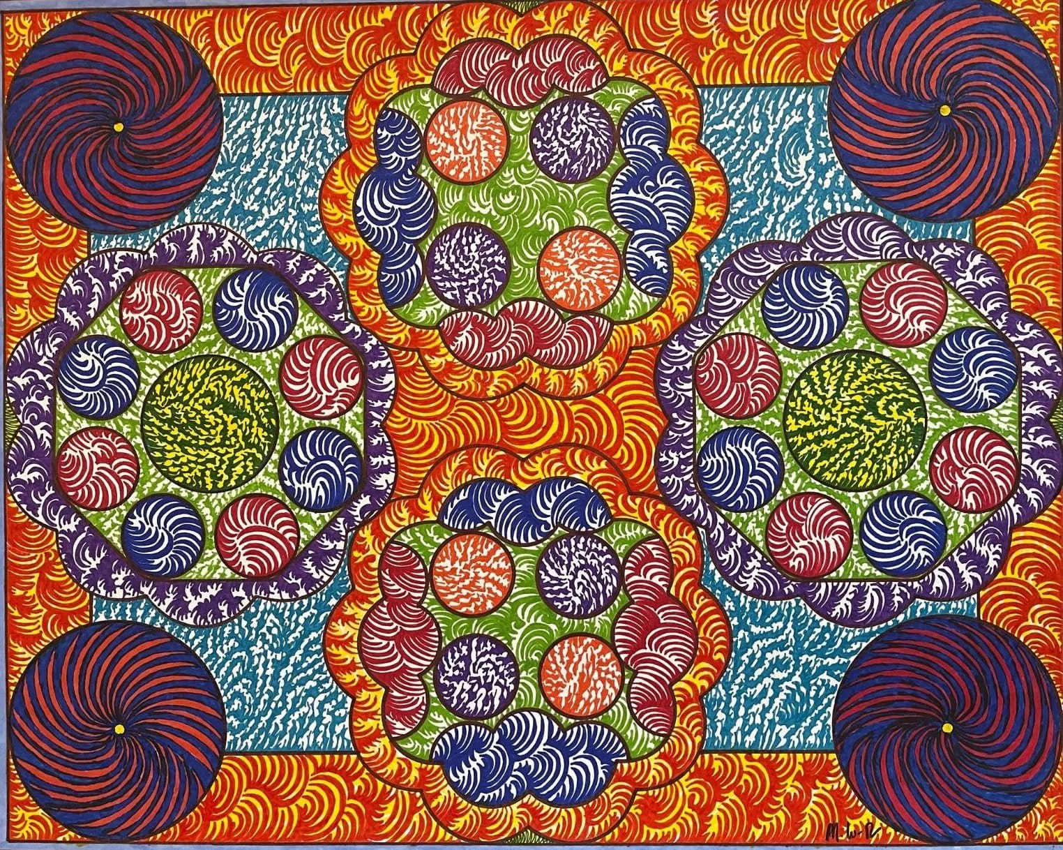 Turbulence | Marker on paper for sale by Martyn Wyndham-Read — 100 artists