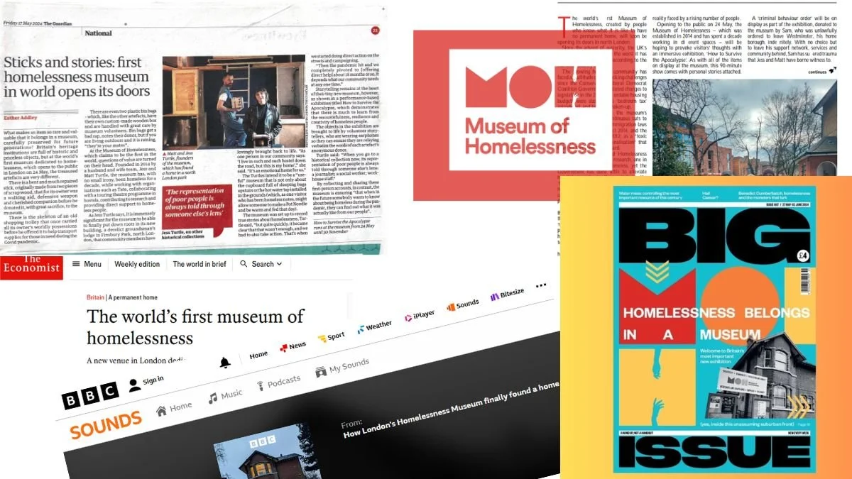 A round up of the first few weeks of Museum of Homelessness — Museum of ...