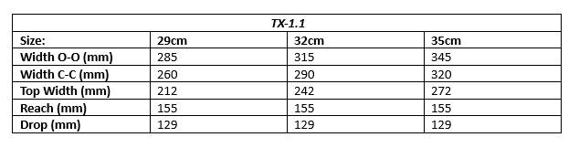 TX-1.1 Track Handlebar — MYTHOS 3D Printed Cycling Components