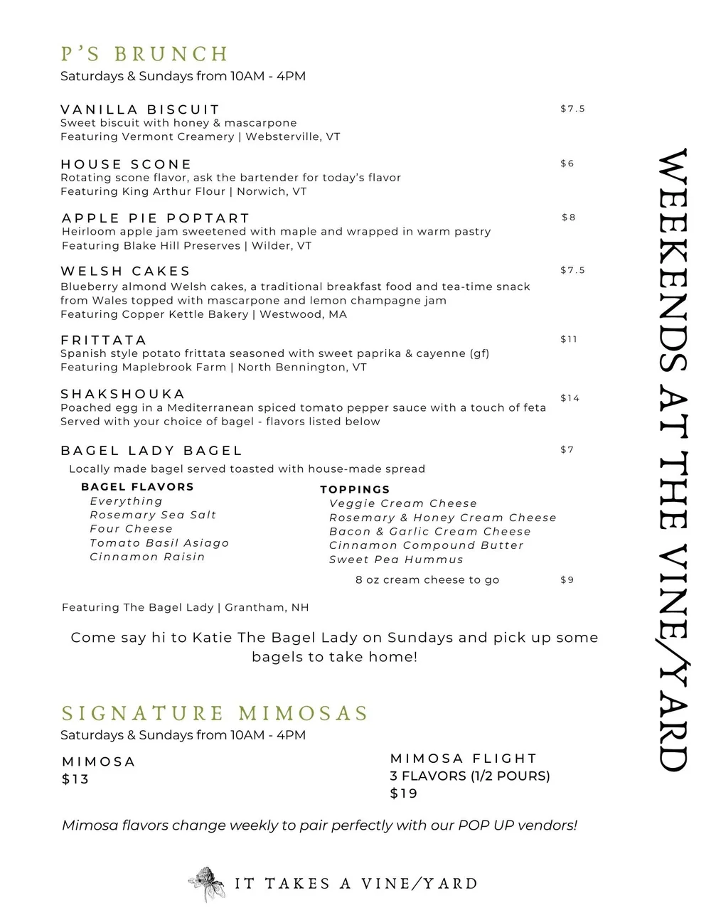 Our Menu — vine/yard
