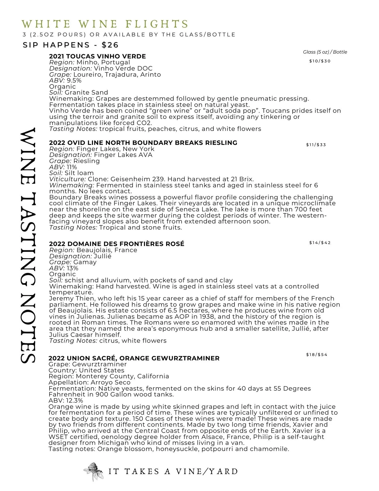 Our Menu — vine/yard