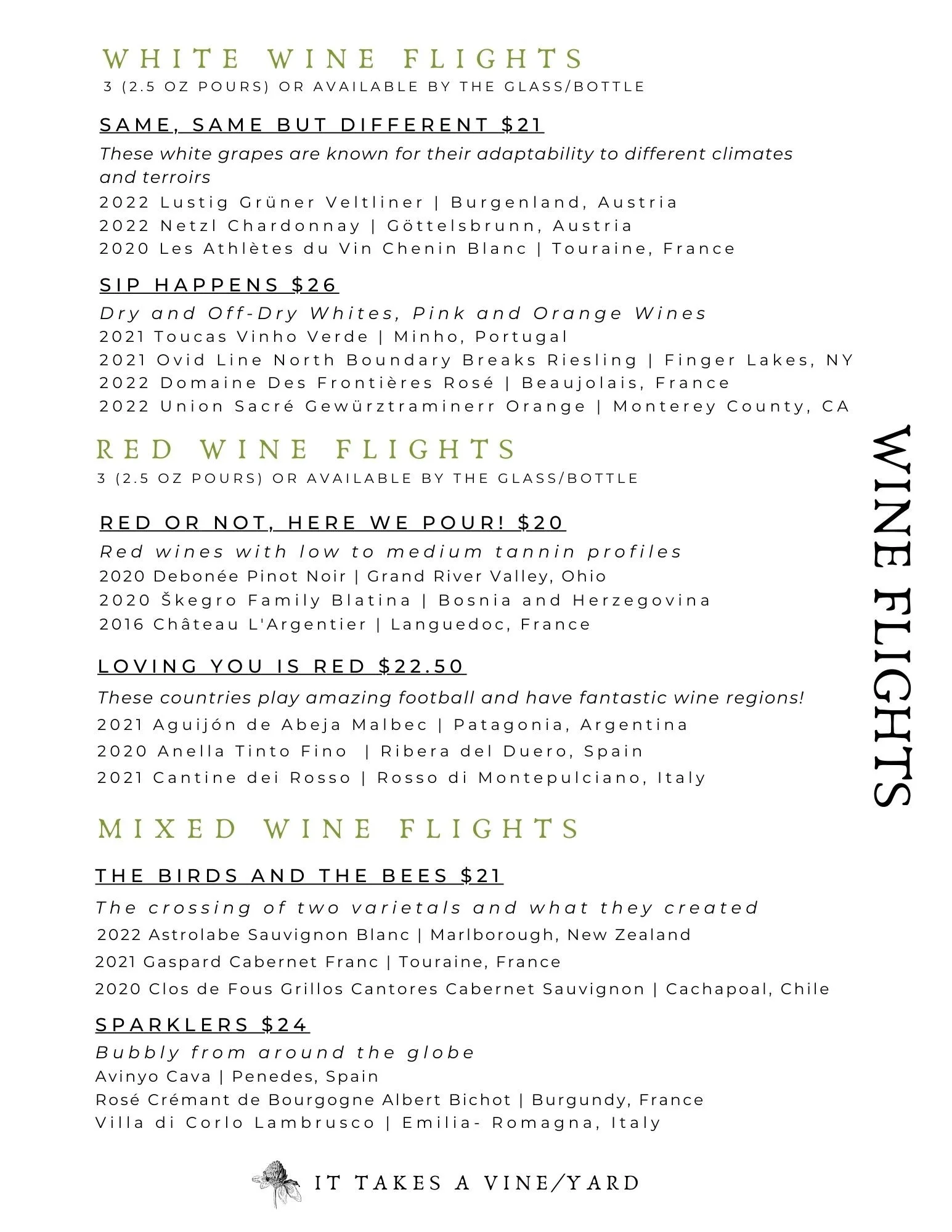 Our Menu — vine/yard
