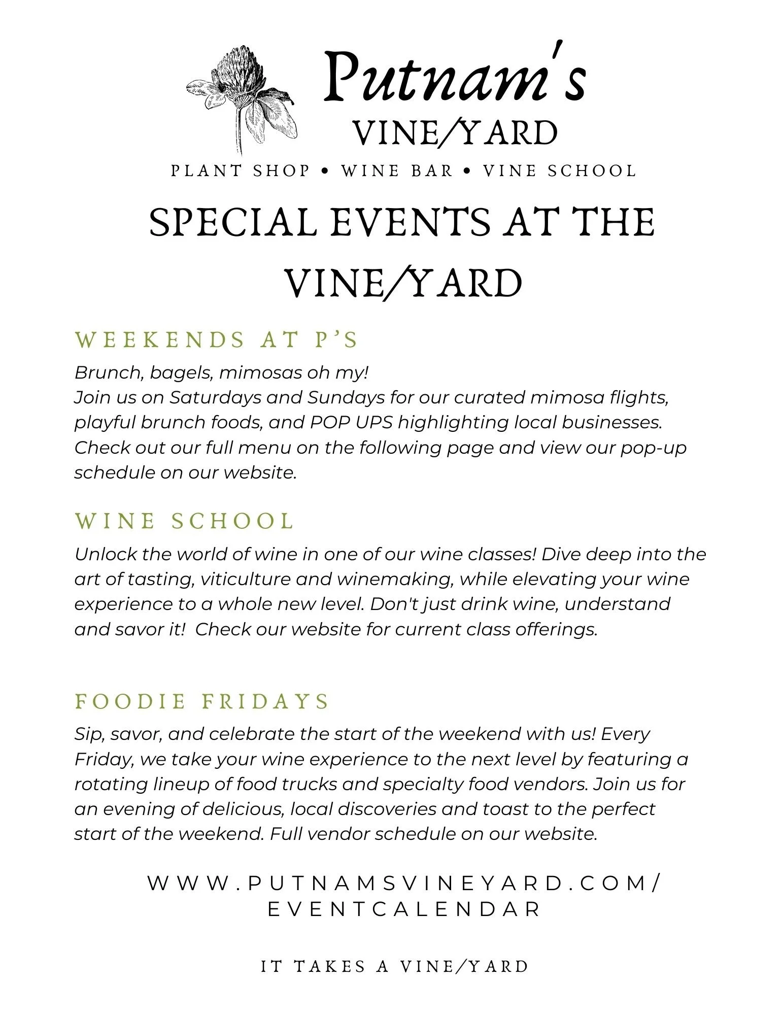 Our Menu — vine/yard