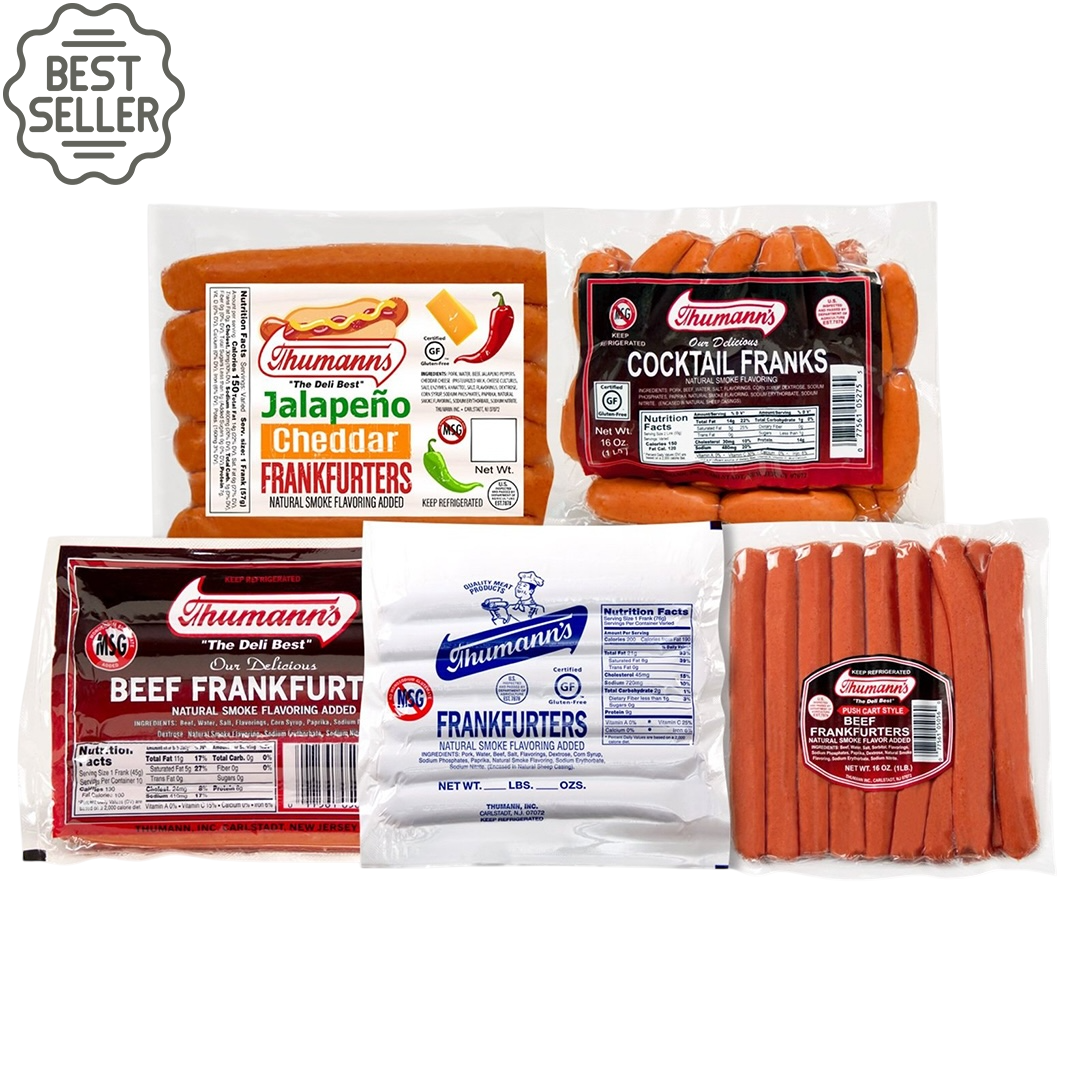 Thumann's Hot Dog Variety Pack (5 lbs.) (5219) (5275) (5010) (5211 ...