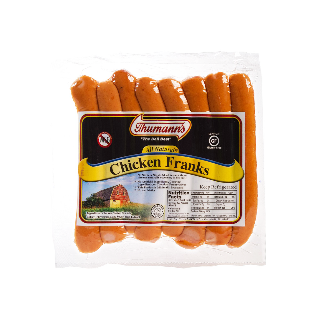 Thumann's All Natural Chicken Franks (1 lb.) (2425) — Thumann's Deli Best