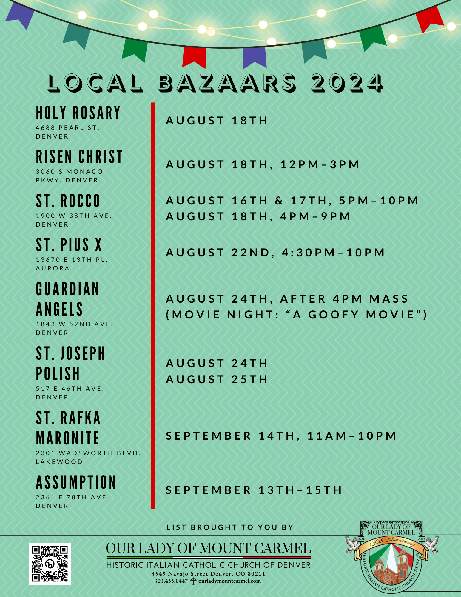 Feast Season ‘24 — Our Lady of Mount Carmel