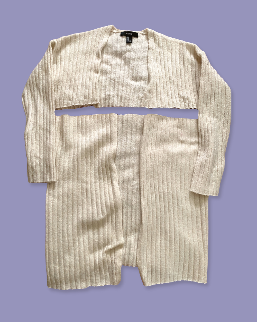 Sustainable BadDIY: Reworking an Old Cardigan into a Two-Piece Set ...