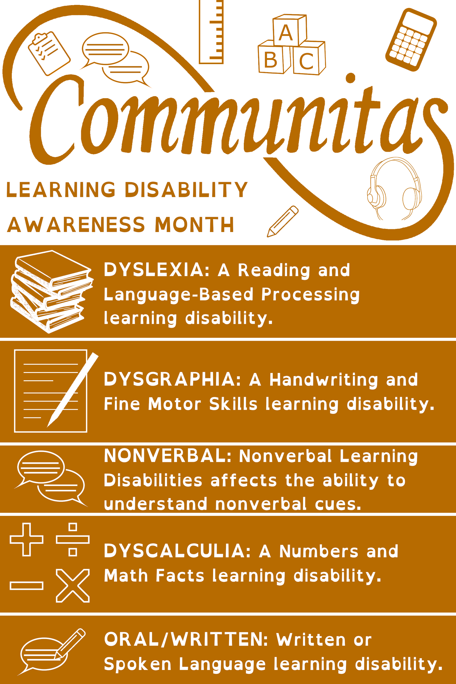Learning Disability Awareness Month — Communitas