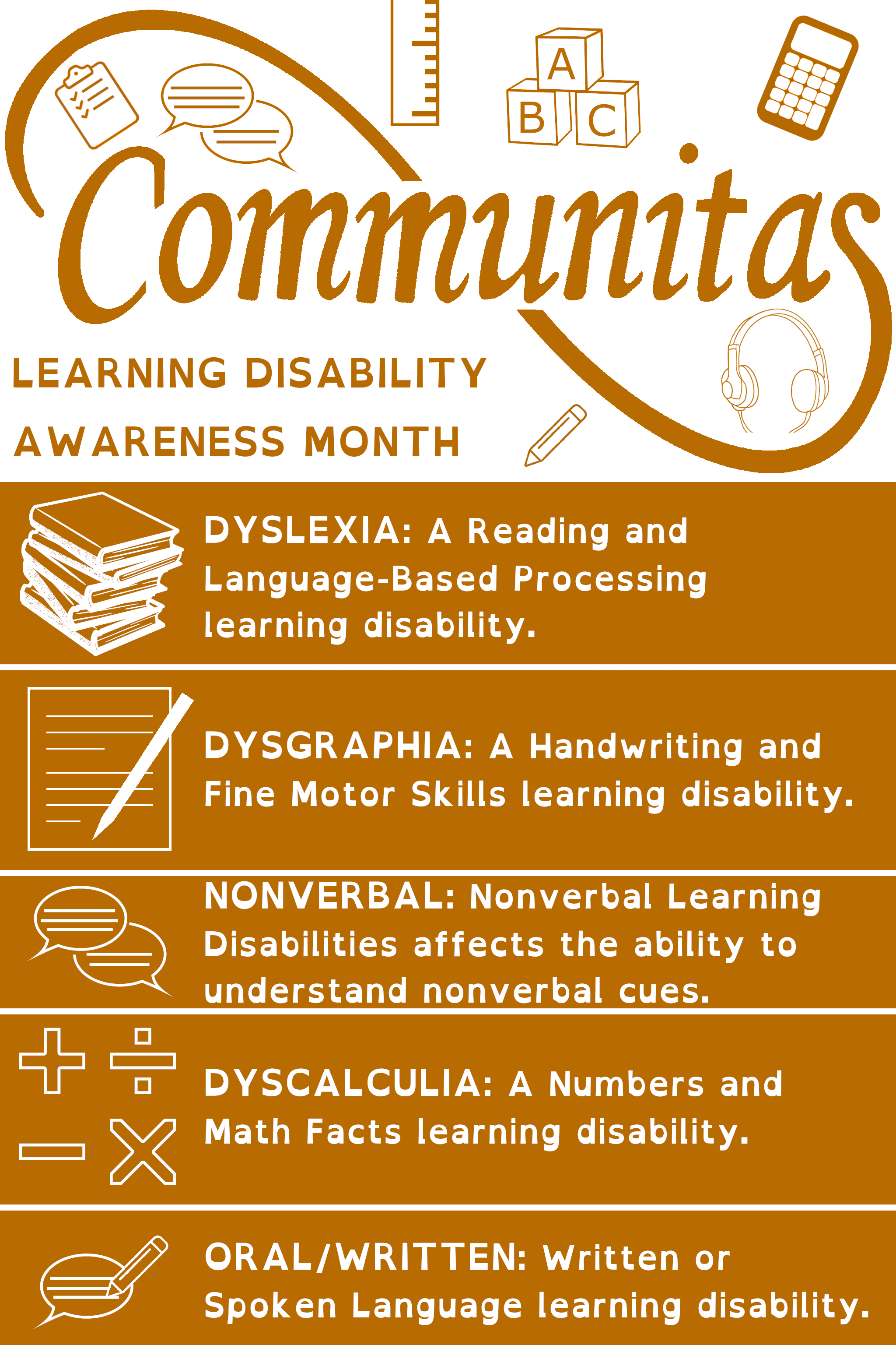 Learning Disability Awareness Month — Communitas