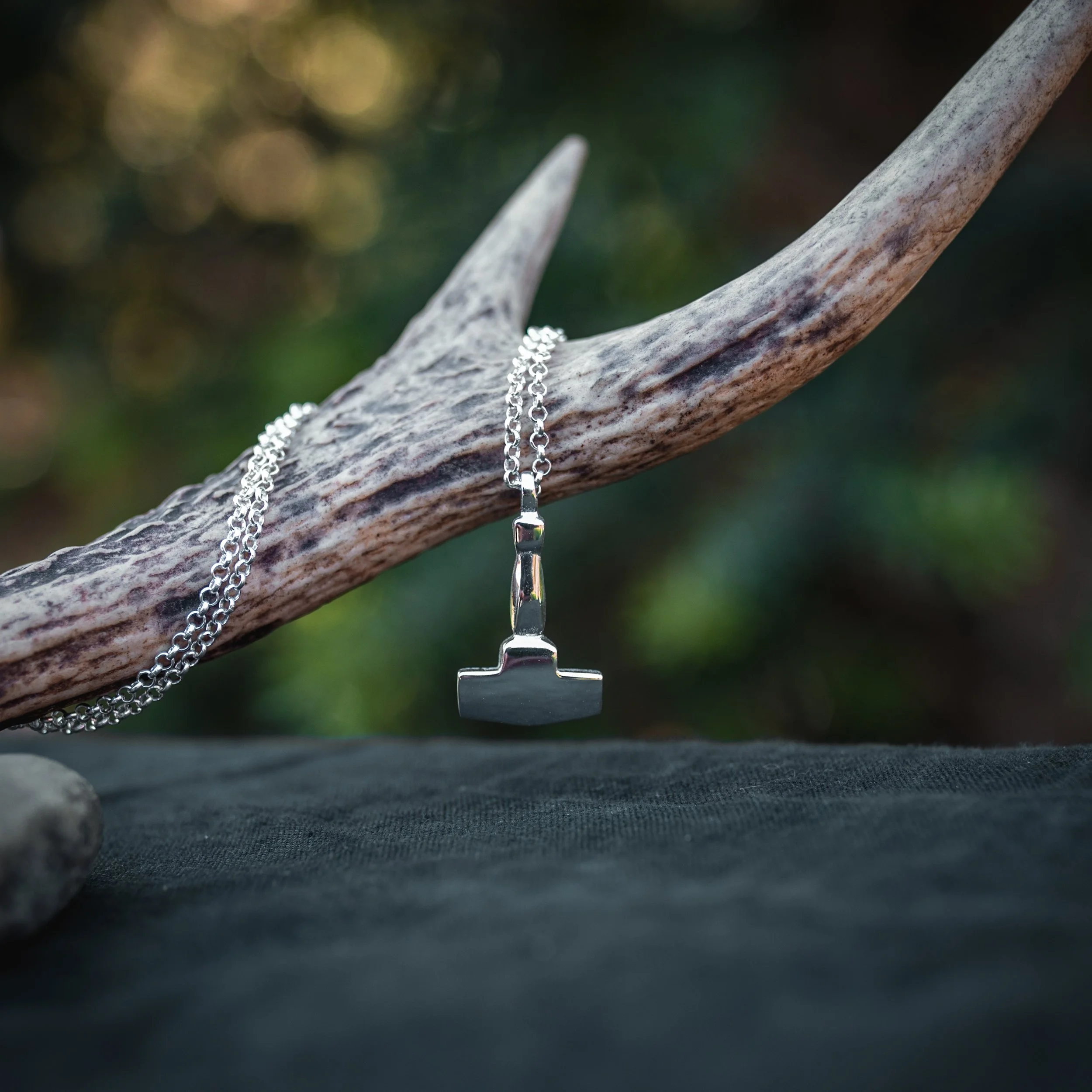 Fossi Wolf cross from Iceland - sterling silver. Viking Thor's hammer ...