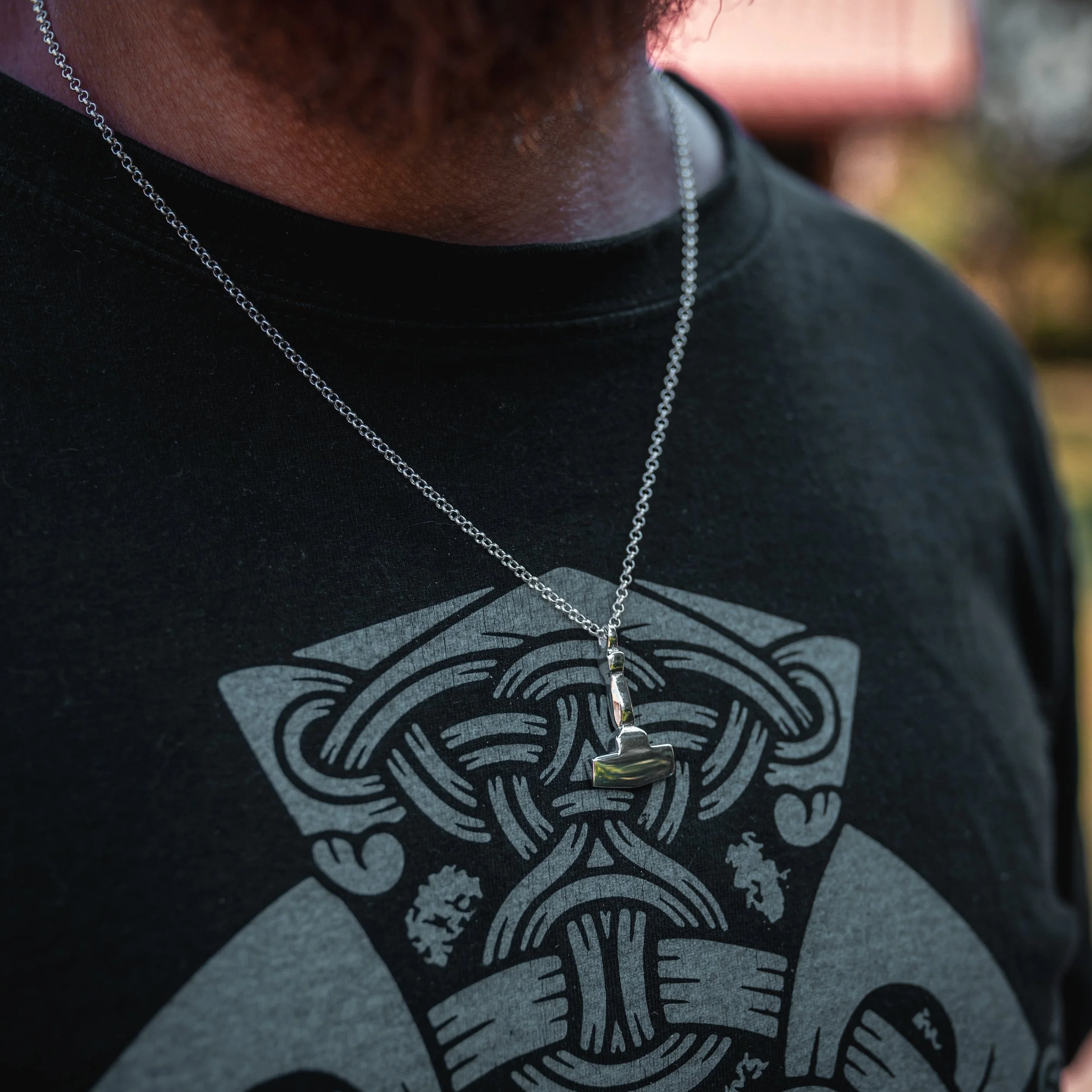 Fossi Wolf cross from Iceland - sterling silver. Viking Thor's hammer ...