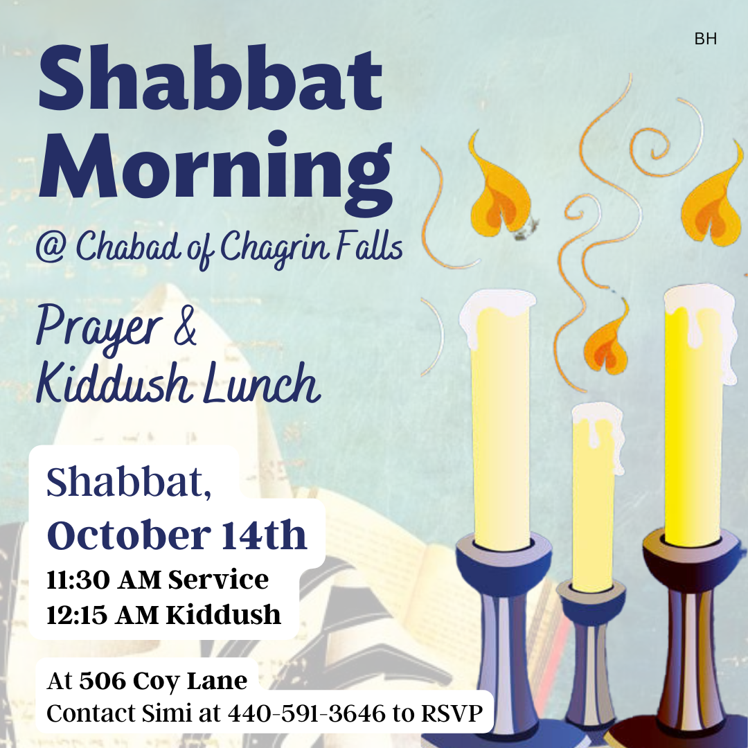 Shabbat Morning Prayer and Lunch — Chabad Jewish Center of Chagrin Falls