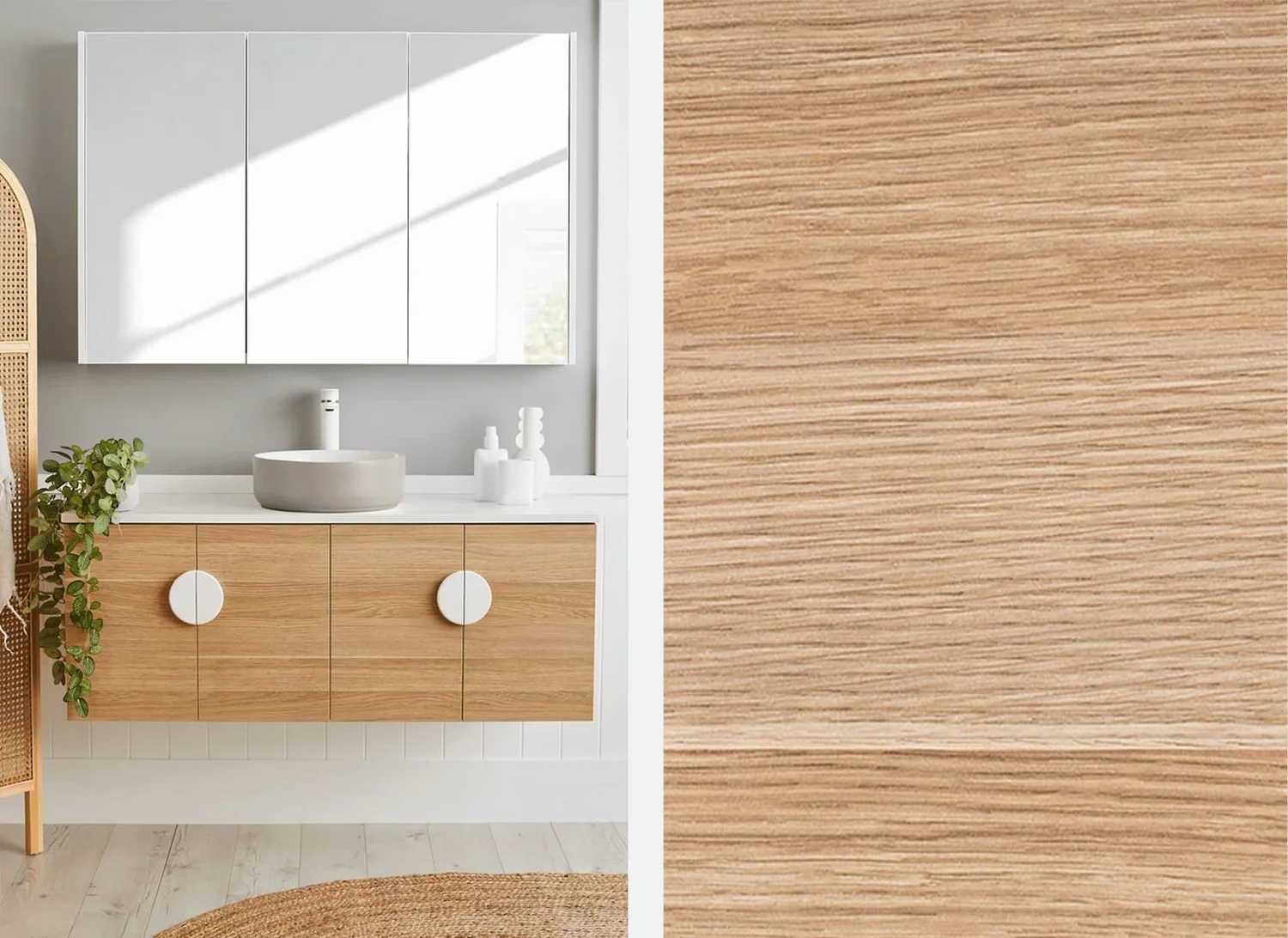 Mornington 1200mm Wall Hung Vanity Oak | CIBO Bathroomware