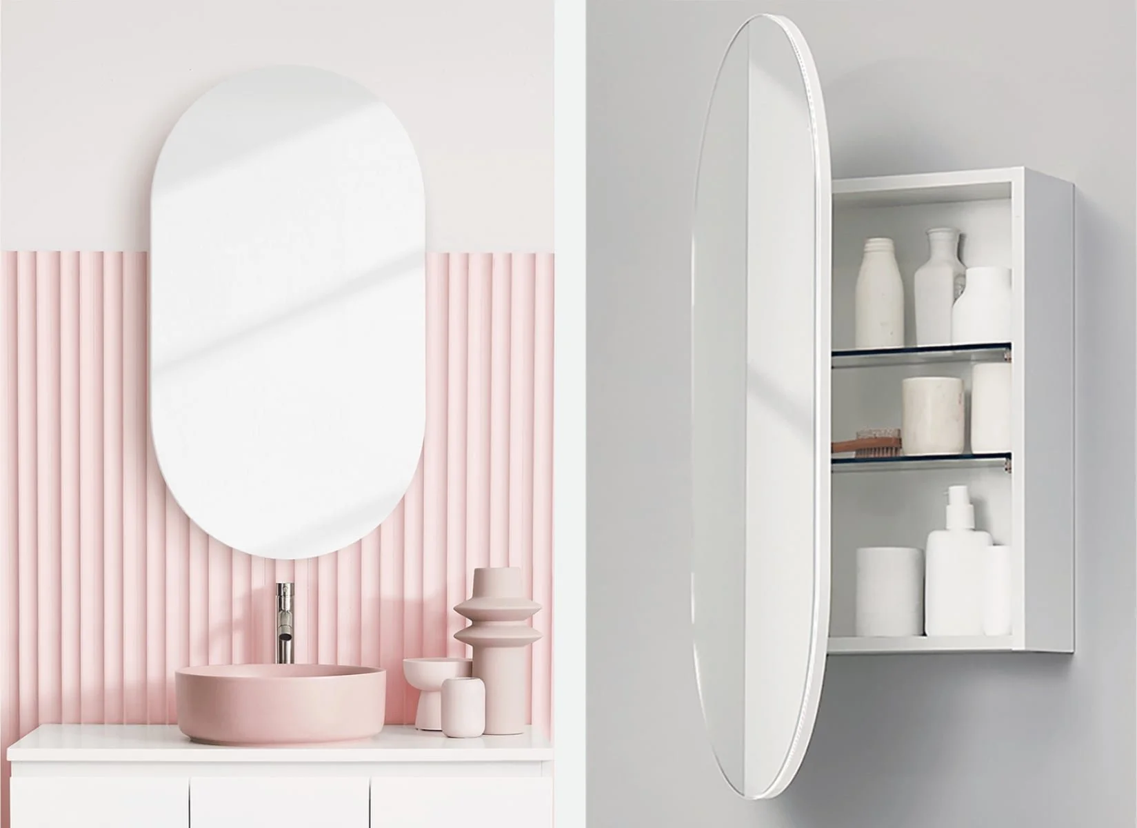 900mm Capsule Mirrored Shaving Cabinet | CIBO Bathroomware