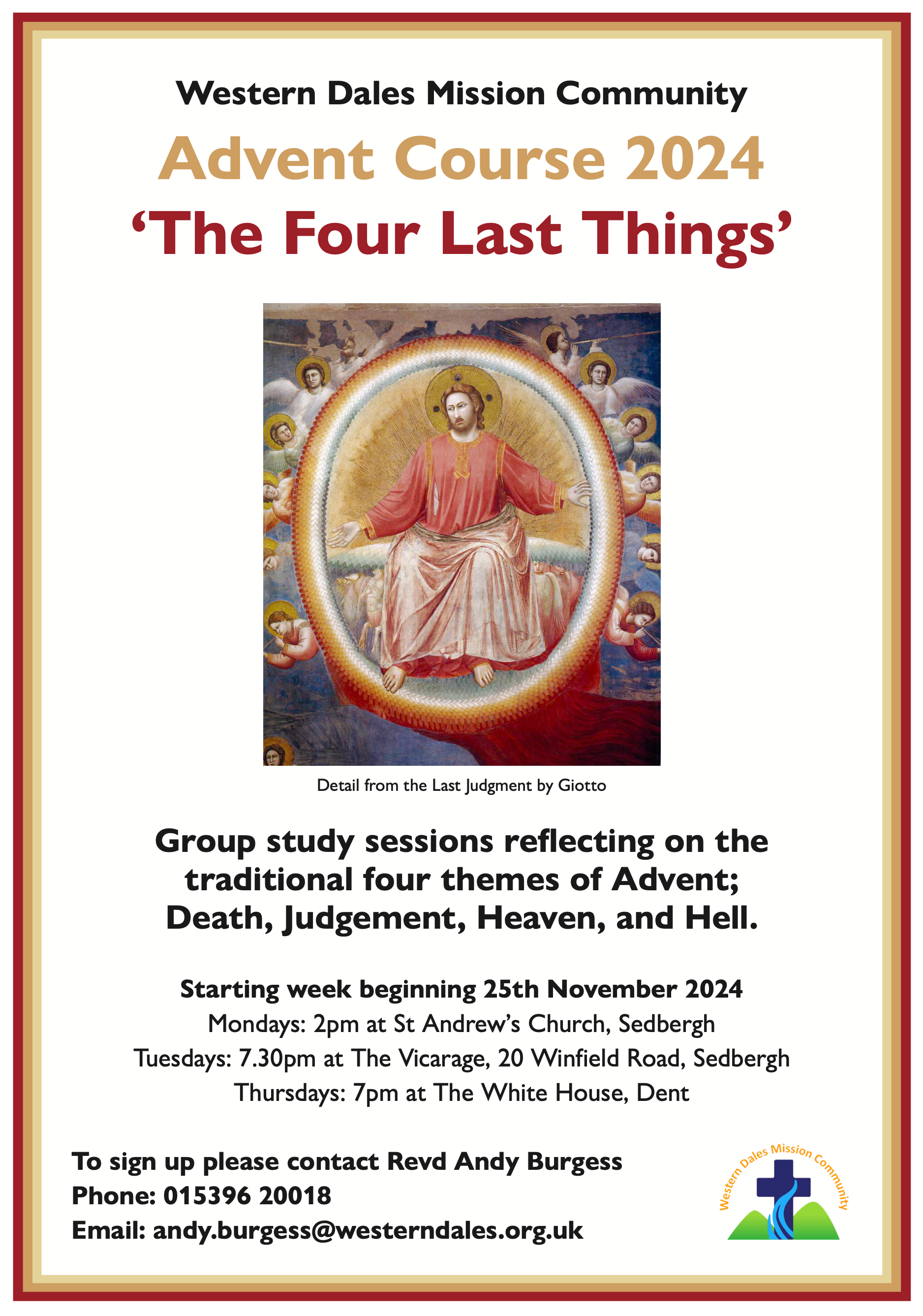 Advent Course 2024: ‘The Four Last Things’ — Western Dales Mission ...