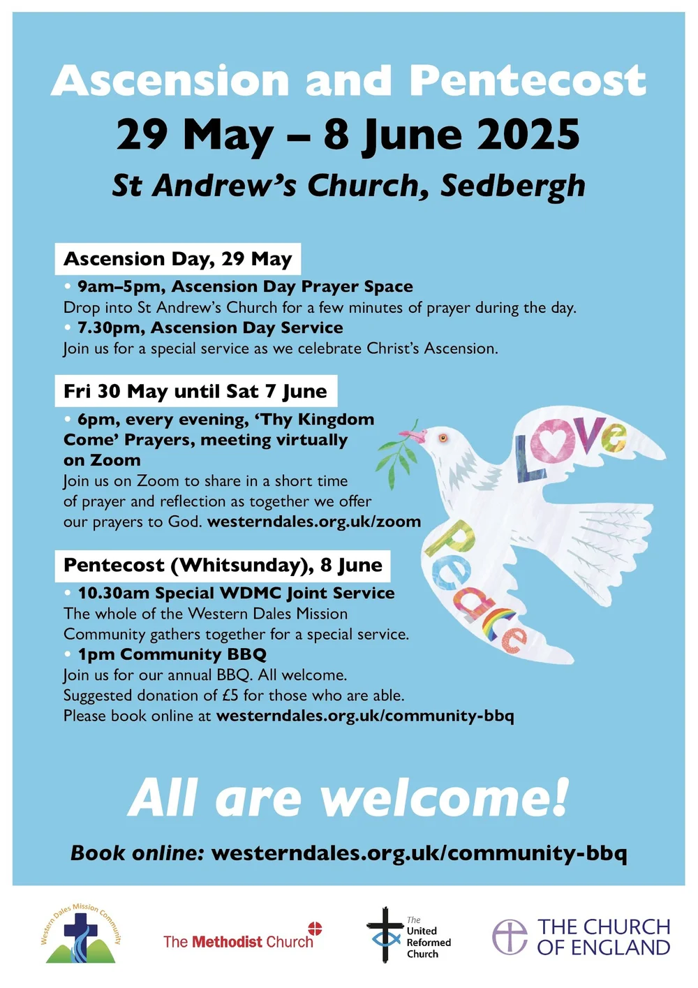 Ascension and Pentecost 2025 — WDMC Western Dales Mission Community