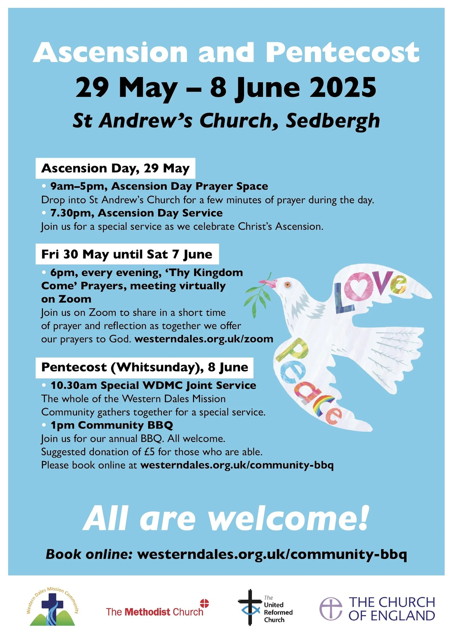 Ascension and Pentecost 2025 — WDMC Western Dales Mission Community
