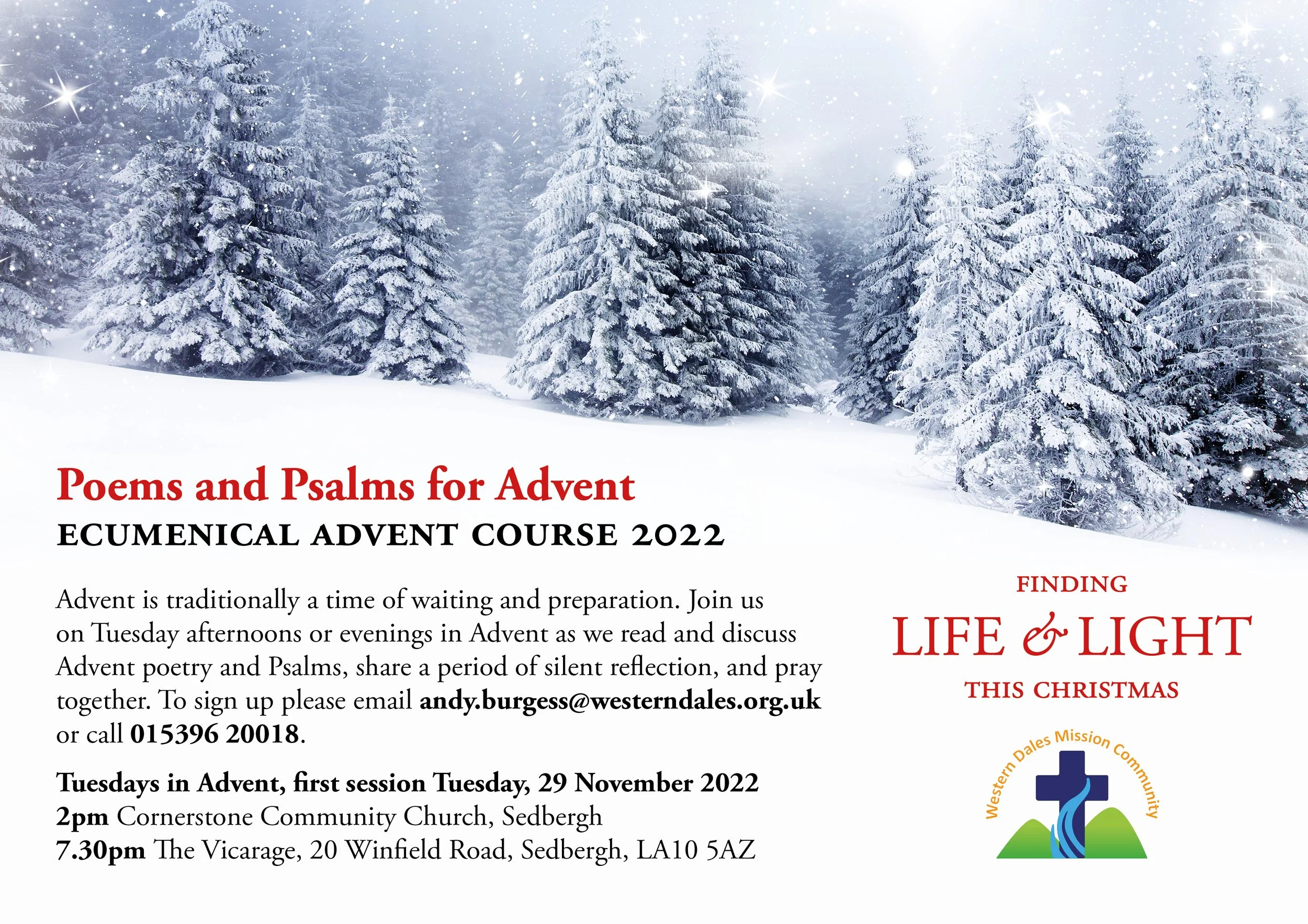 Poems and Psalms for Advent — WDMC Western Dales Mission Community