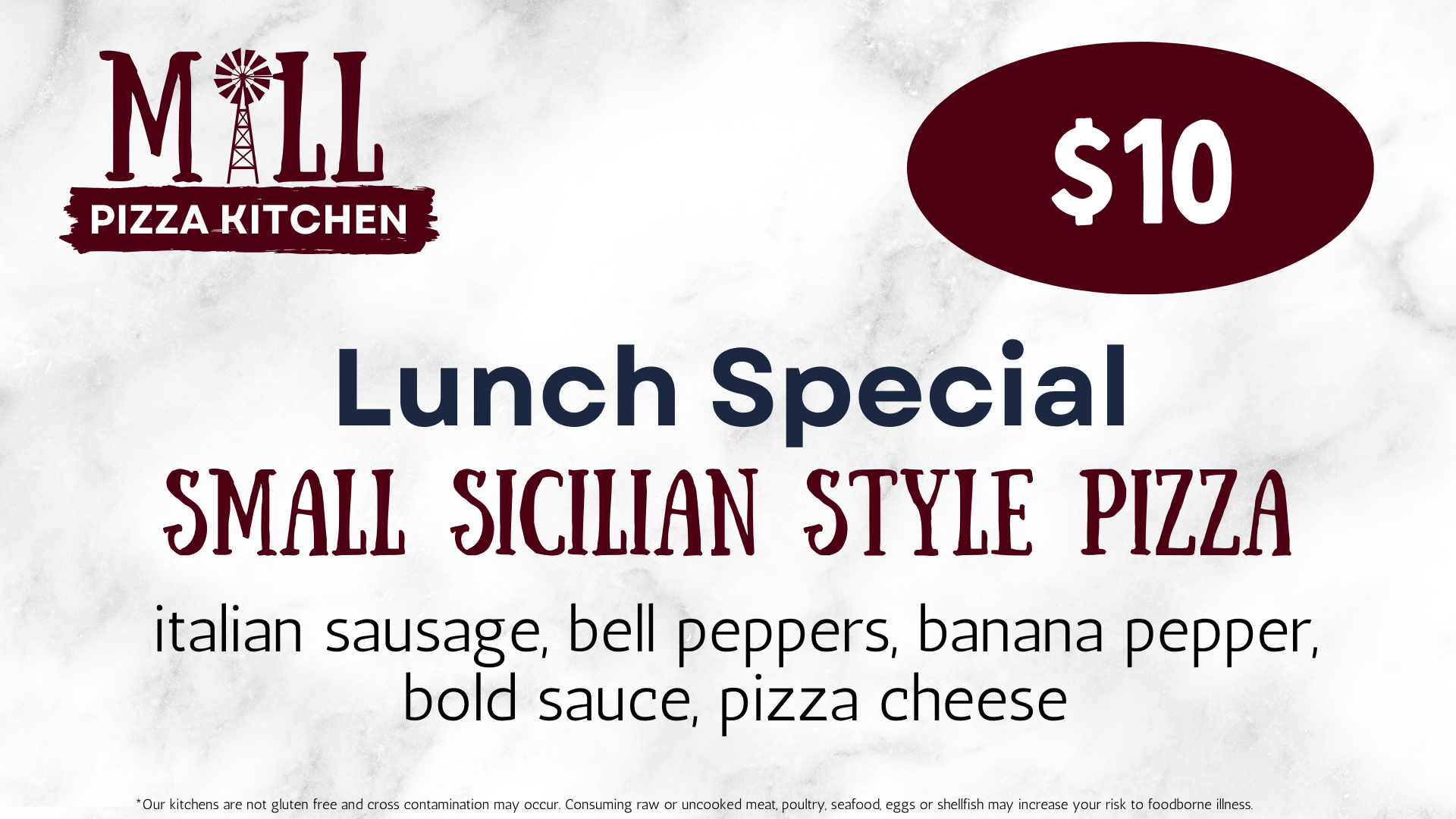 Mill Pizza Menu — Highwind Brewing Co.