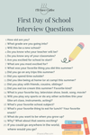 First Day of School Interview With Your Kids — I'll Have Coffee