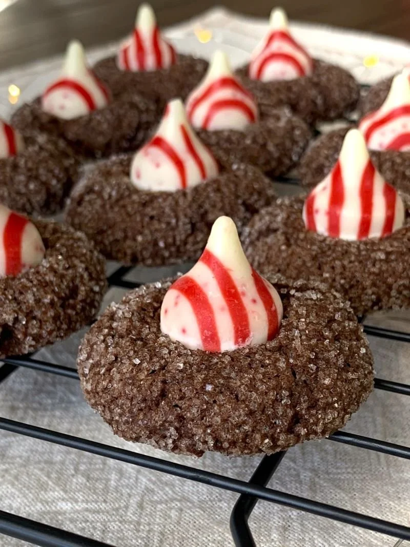 Candy Cane Kiss Chocolate Cookies — I'll Have Coffee
